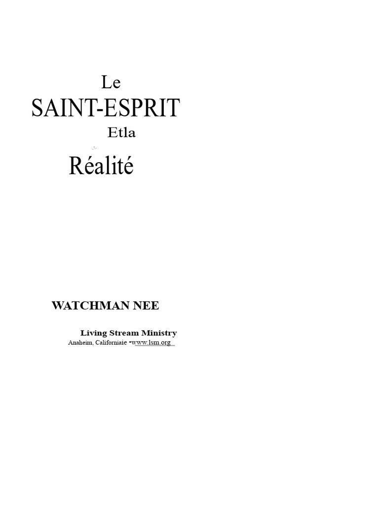 The Holy Spirit and Spiritual Reality | PDF | Baptism | Jesus