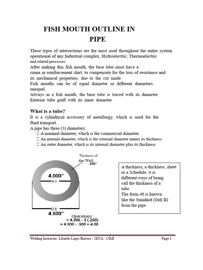Fish Mouth Pipe Layout Guide | PDF | Pipe (Fluid Conveyance ...
