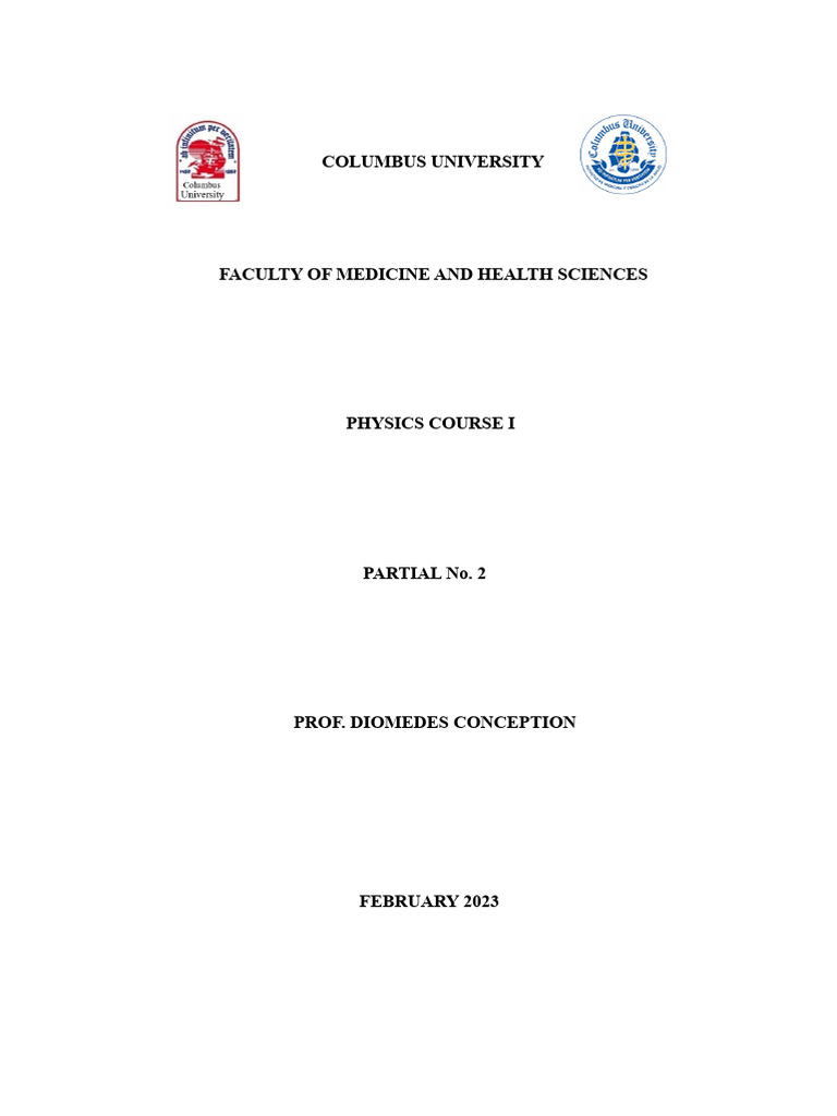 PHYSICS I COURSE MIDTERM No. 2 2023 | PDF | Force | Physical Phenomena