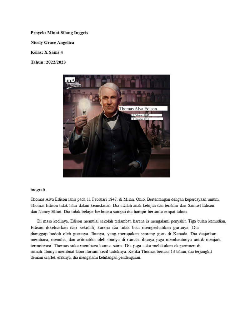 Thomas Alva Edison | PDF