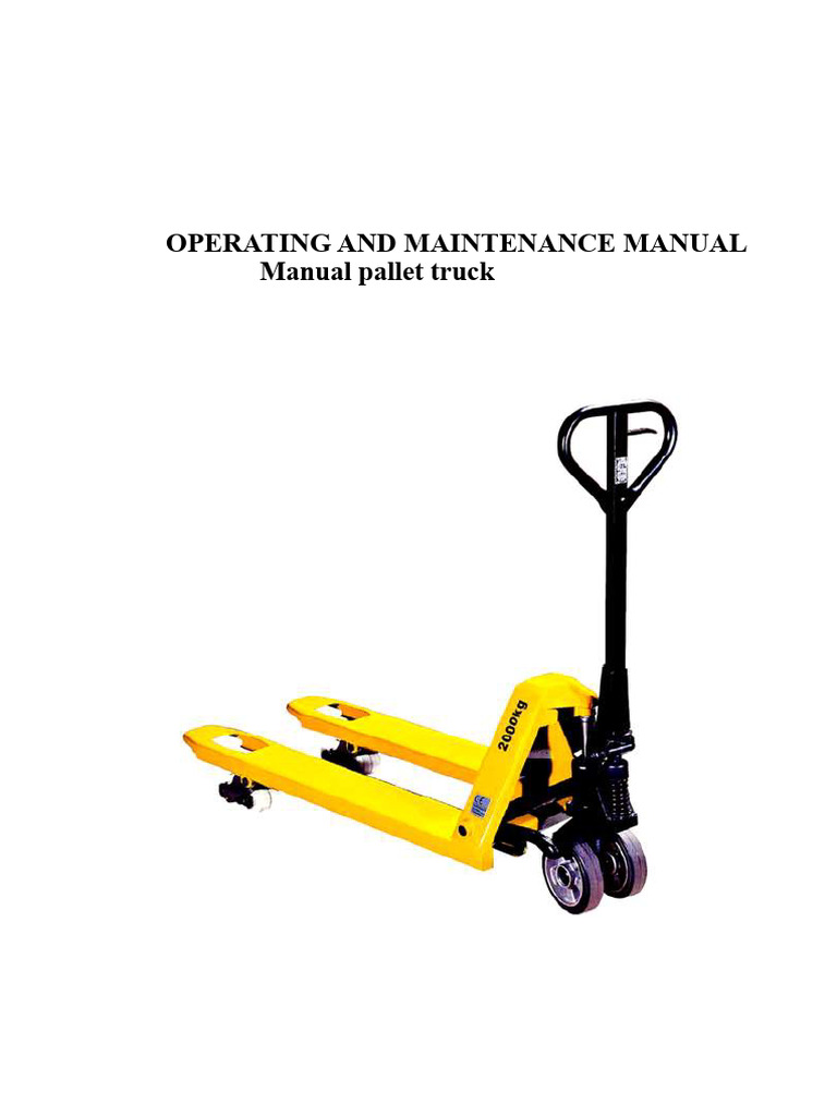Manual Pallet Truck Safety & Operation Guide | PDF | Occupational ...