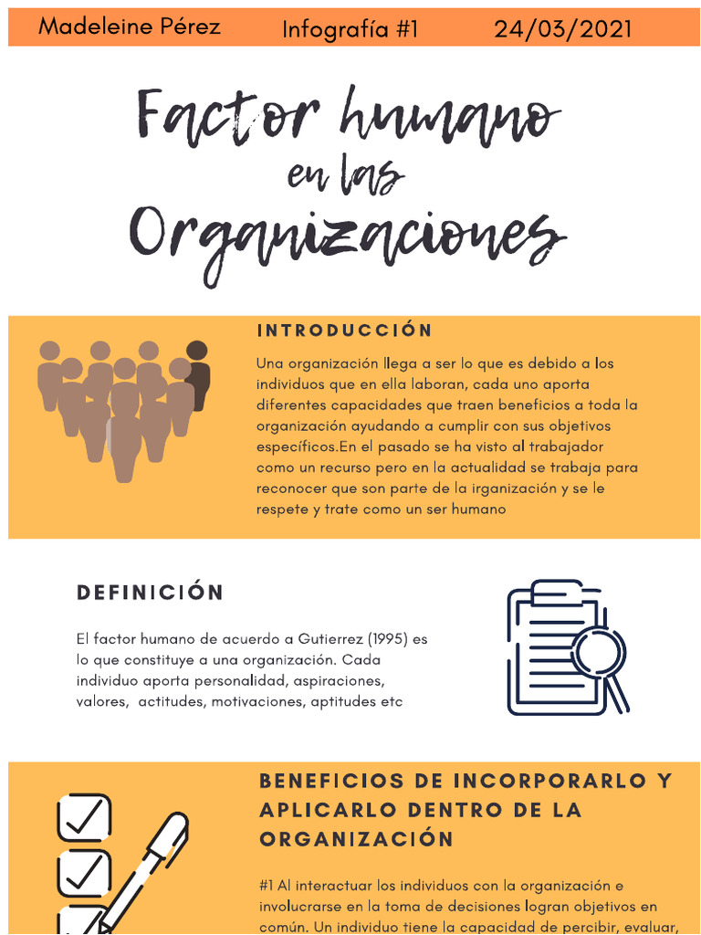 Infographic Human Factor in Organizations | PDF