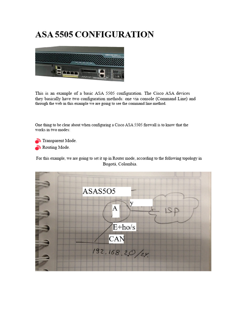 Cisco ASA 5505 Configuration Guide | PDF | Firewall (Computing) | Local ...