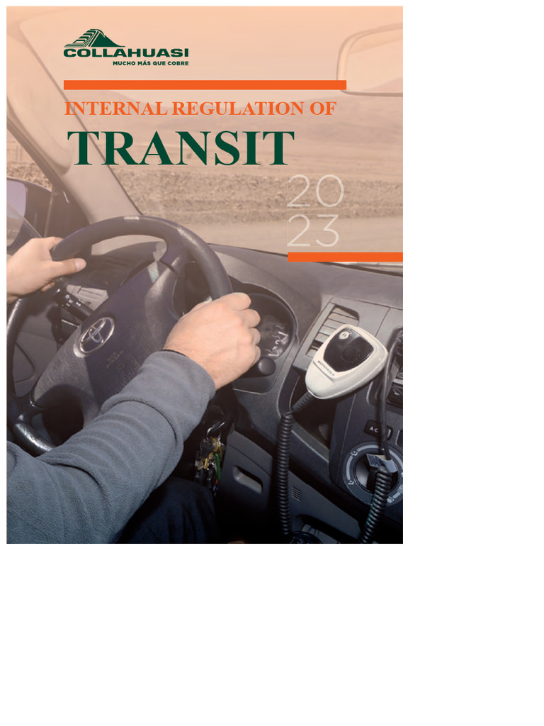 Internal Traffic Regulations 2023 | PDF | Driver's License | Driving