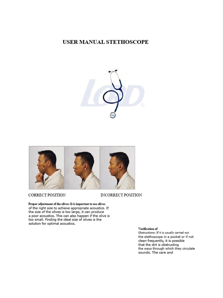 User Manual Stethoscope Lord | PDF