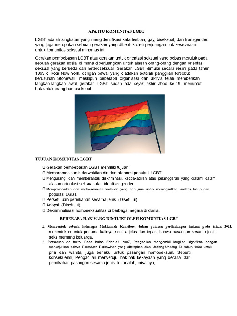 Memahami Komunitas LGBT dan Haknya | PDF