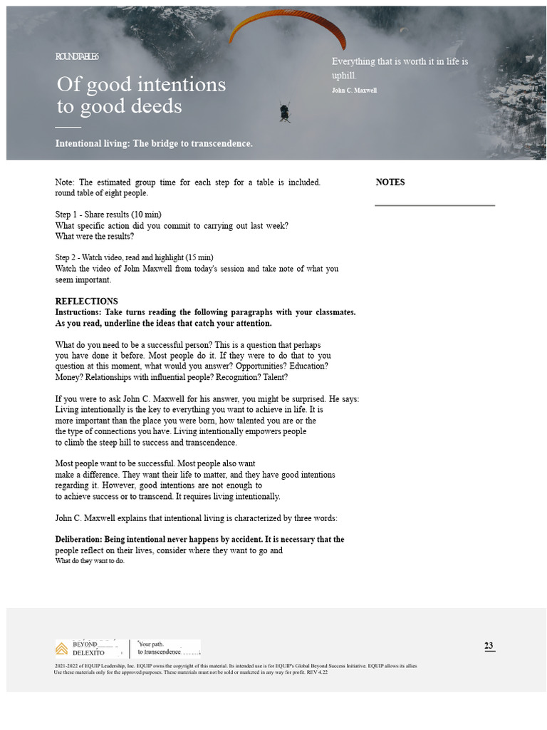 6 - From Good Intentions To Good Actions | PDF