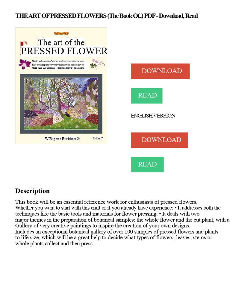 Pressed Flowers Craft Guide PDF Download | PDF | Books | Paintings