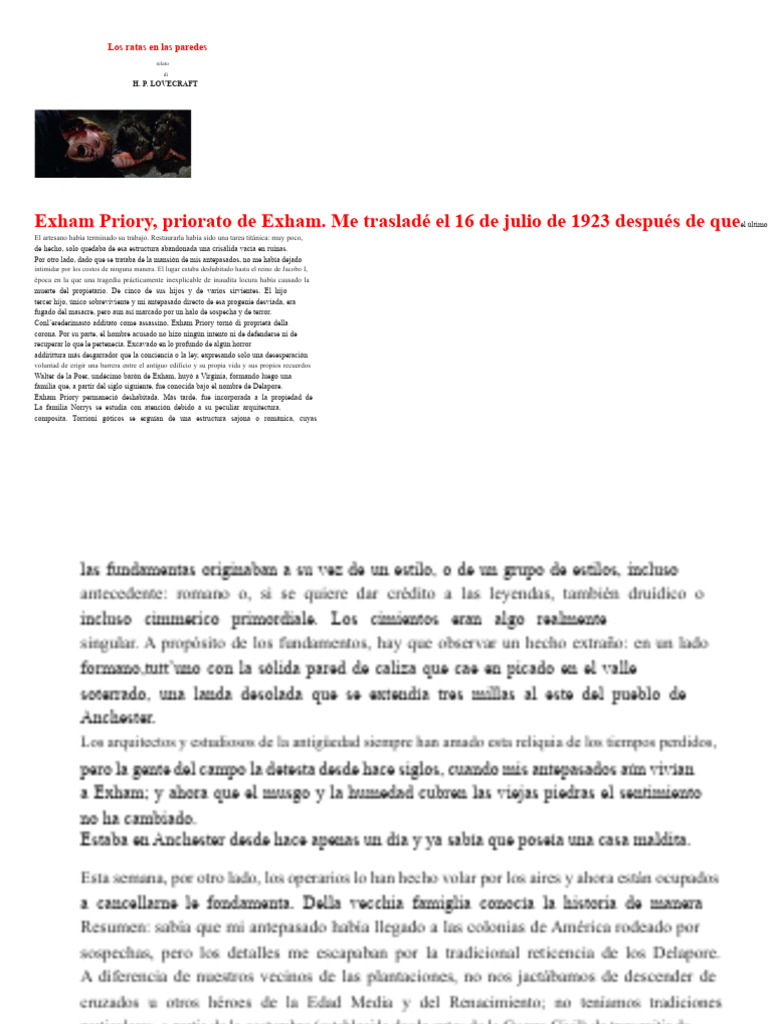 Las ratas en las paredes: Exham Priory | PDF | imperio Romano