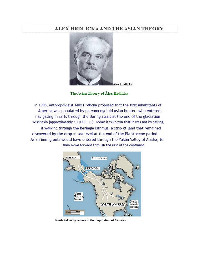 Alex Hrdlicka and The Asian Theory | PDF