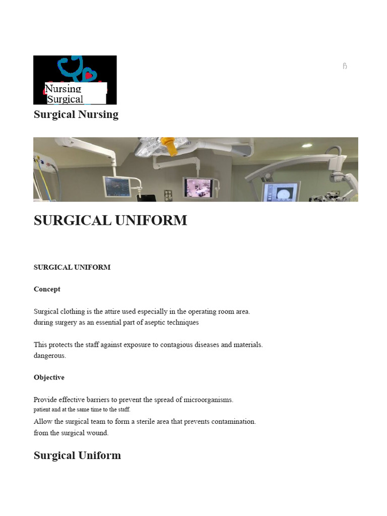 Essential Guide to Surgical Uniforms | PDF | Clothing | Fashion