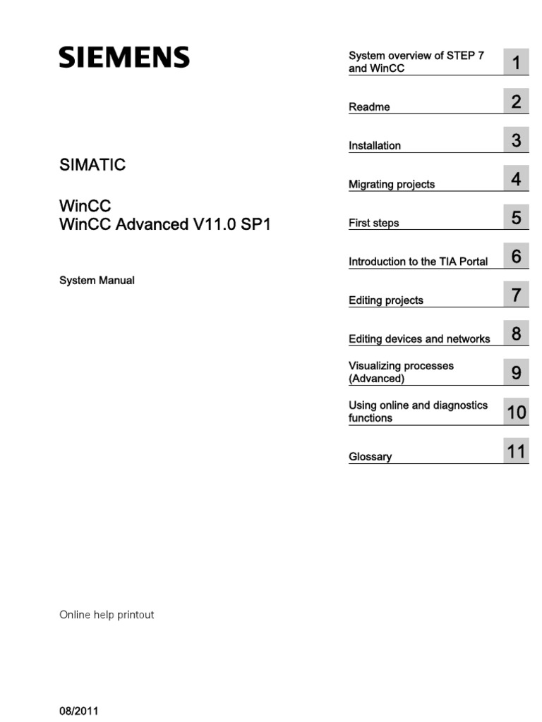 WinCC V11 Manual | PDF | Computer Keyboard | Computer Network