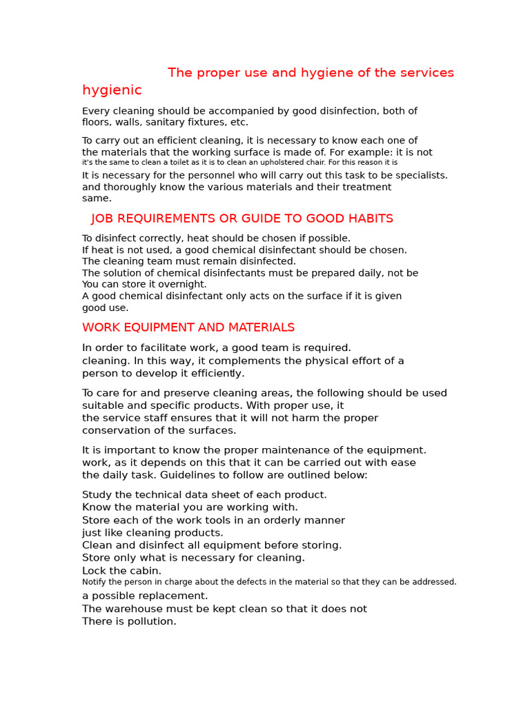 Essential Bathroom Cleaning Guidelines | PDF | Hygiene | Toilet