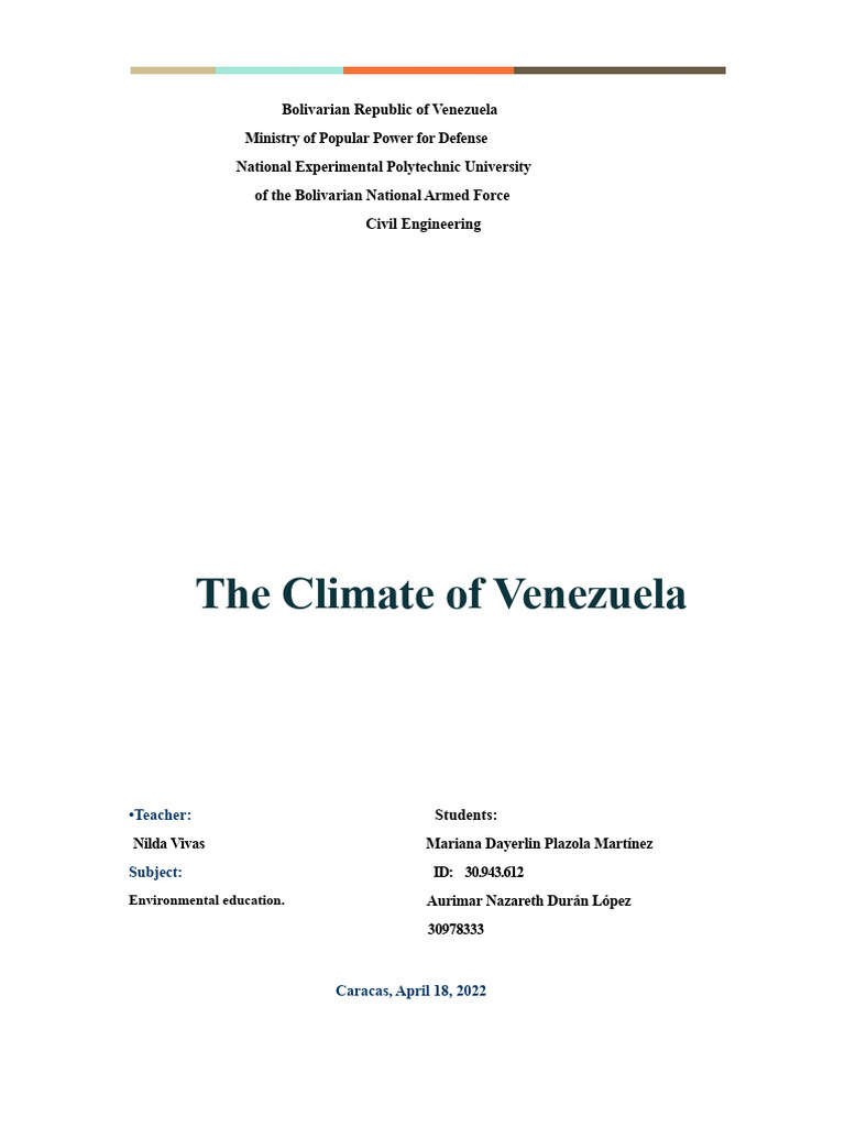 The Climate of Venezuela | PDF | Atmosphere Of Earth | Temperate Climate