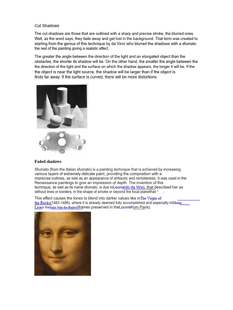 Cut Shadows | PDF | Shadow | Drawing