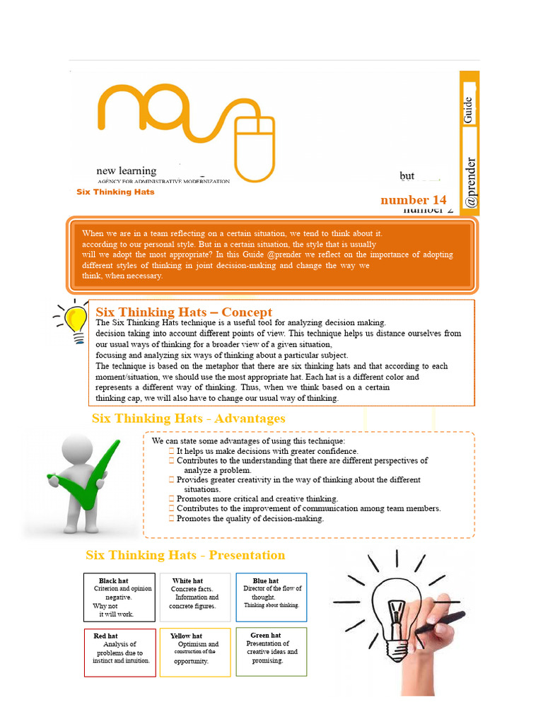 Six Thinking Hats for Effective Decision-Making | PDF | Thought ...