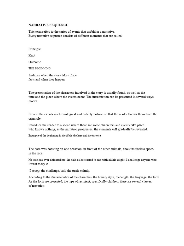 Narrative Sequence | PDF | Narrative