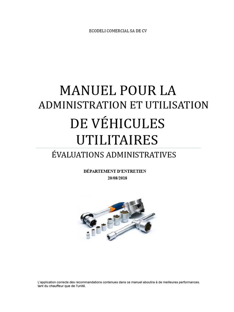 Manuel de Gestion Des Véhicules | PDF