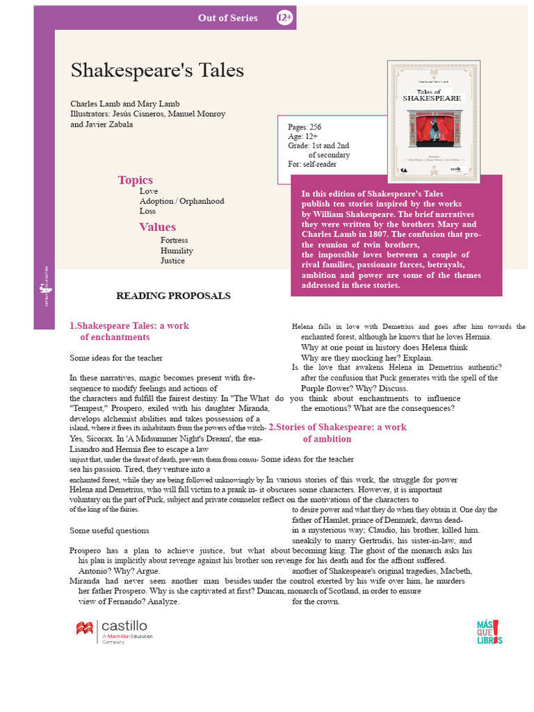 Shakespeare's Tales PDF | PDF | Characters In Romeo And Juliet | Macbeth