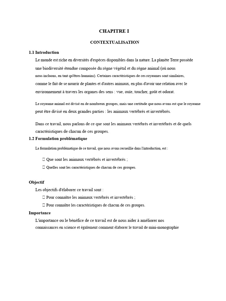Vertébrés et Invertébrés : Caractéristiques | PDF | Vertébrés | Squelette