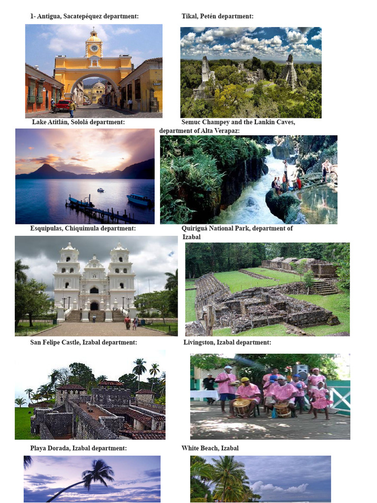 10 Tourist Places in Guatemala | PDF