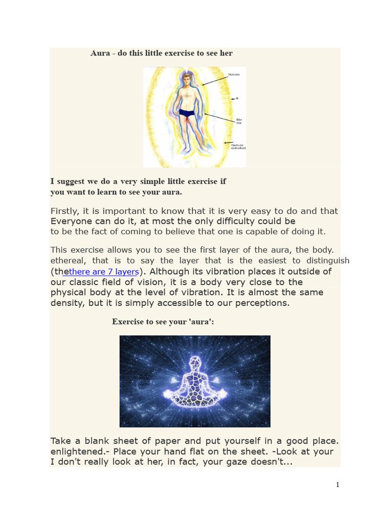 Aura - Do This Little Exercise To See Her | PDF | Yellow | Green