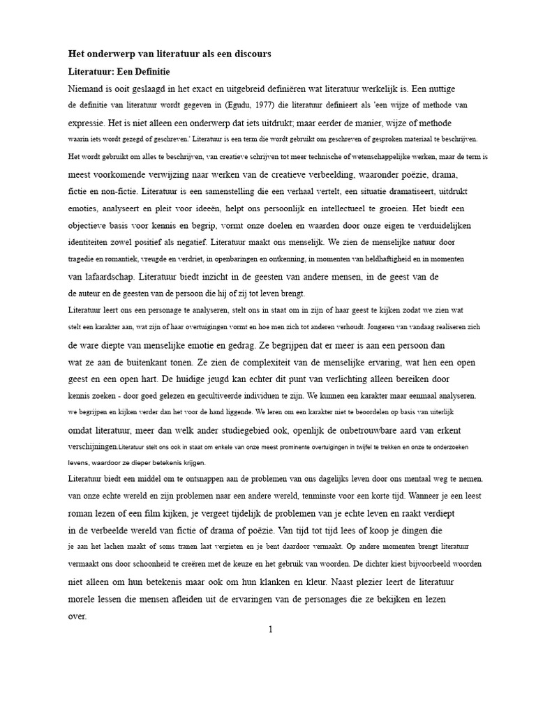 Literatuur Als Een Discours | PDF