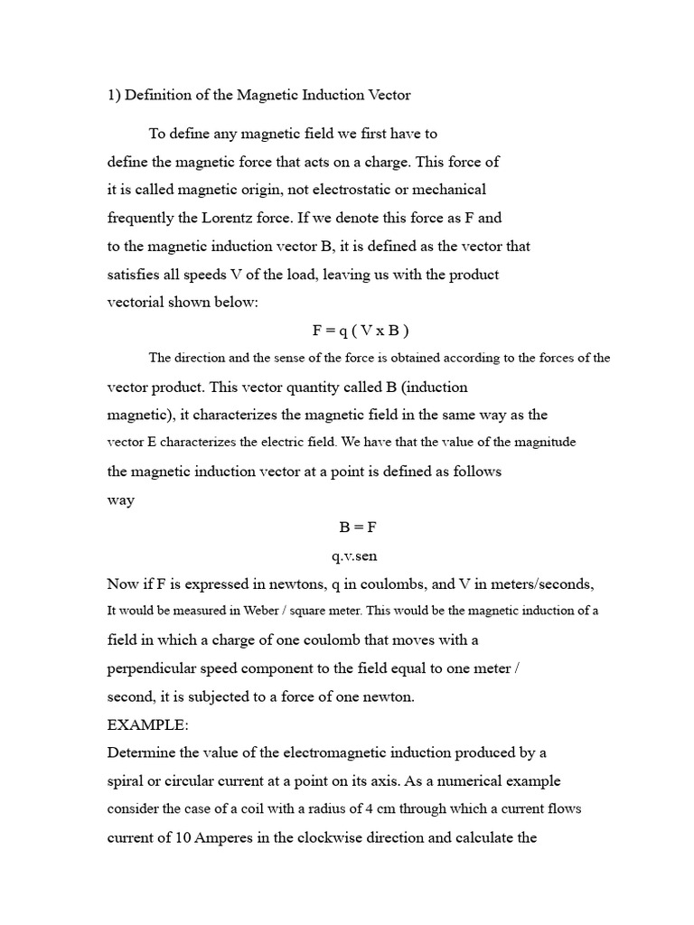 Magnetic Field Vector..Everything | PDF | Magnetic Field | Force
