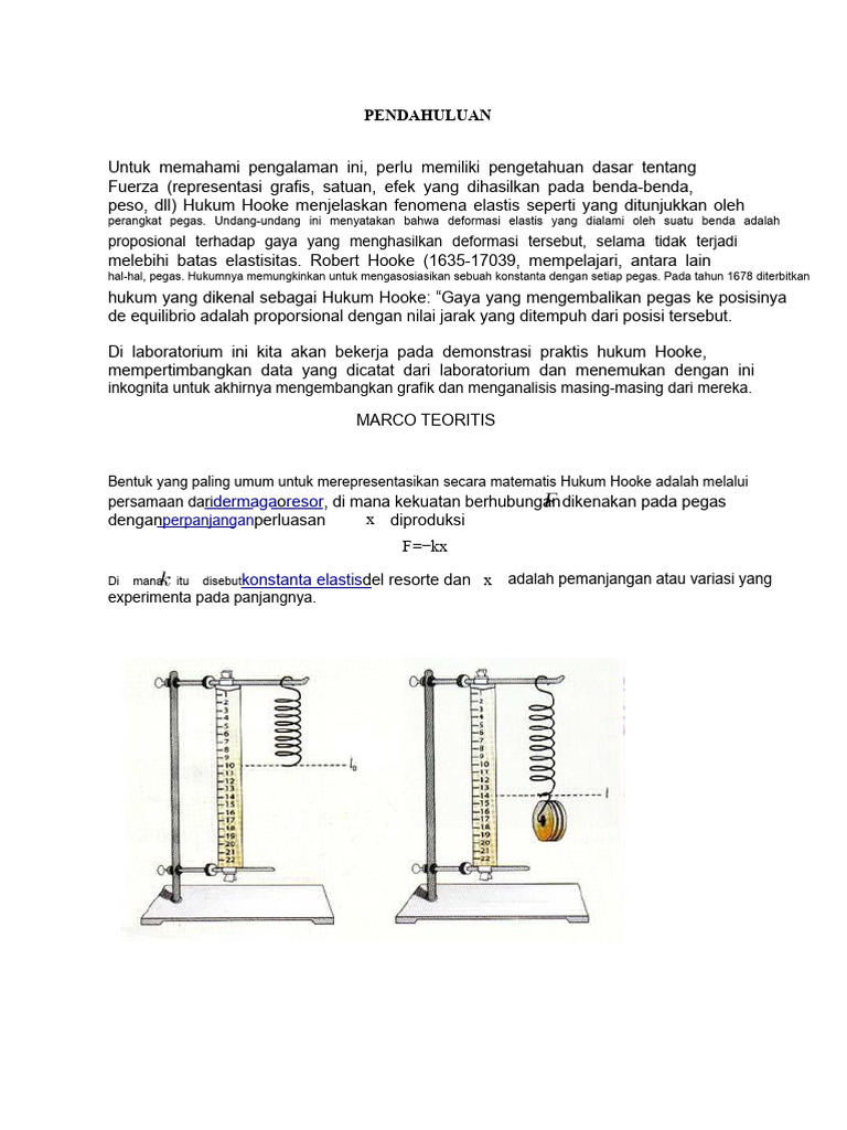 Laboratorium Hukum Hooke-UFPS | PDF
