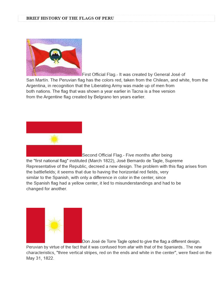 History of The Flags of Peru | PDF | Peru | Collecting