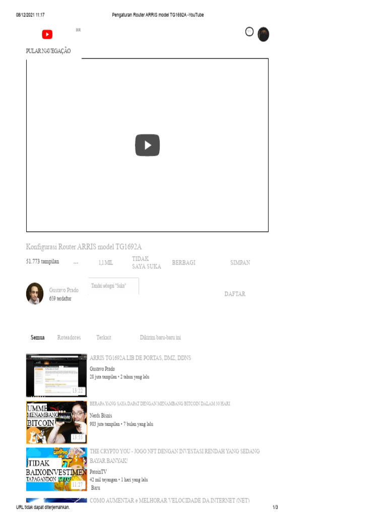 Pengaturan Router ARRIS Model TG1692A - YouTube | PDF