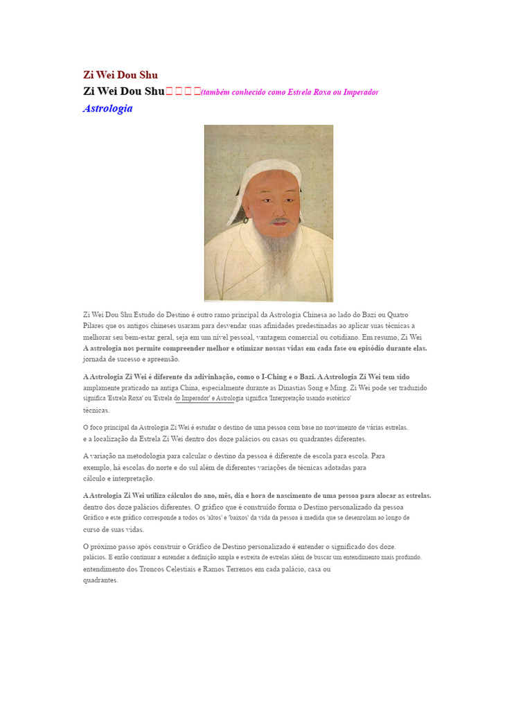 Zi Wei Dou Shu | PDF | Astrologia | Vida