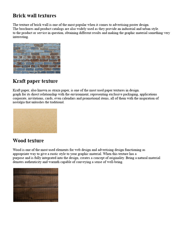 Popular Textures for Graphic Design | PDF | 3 D Computer Graphics | Paper