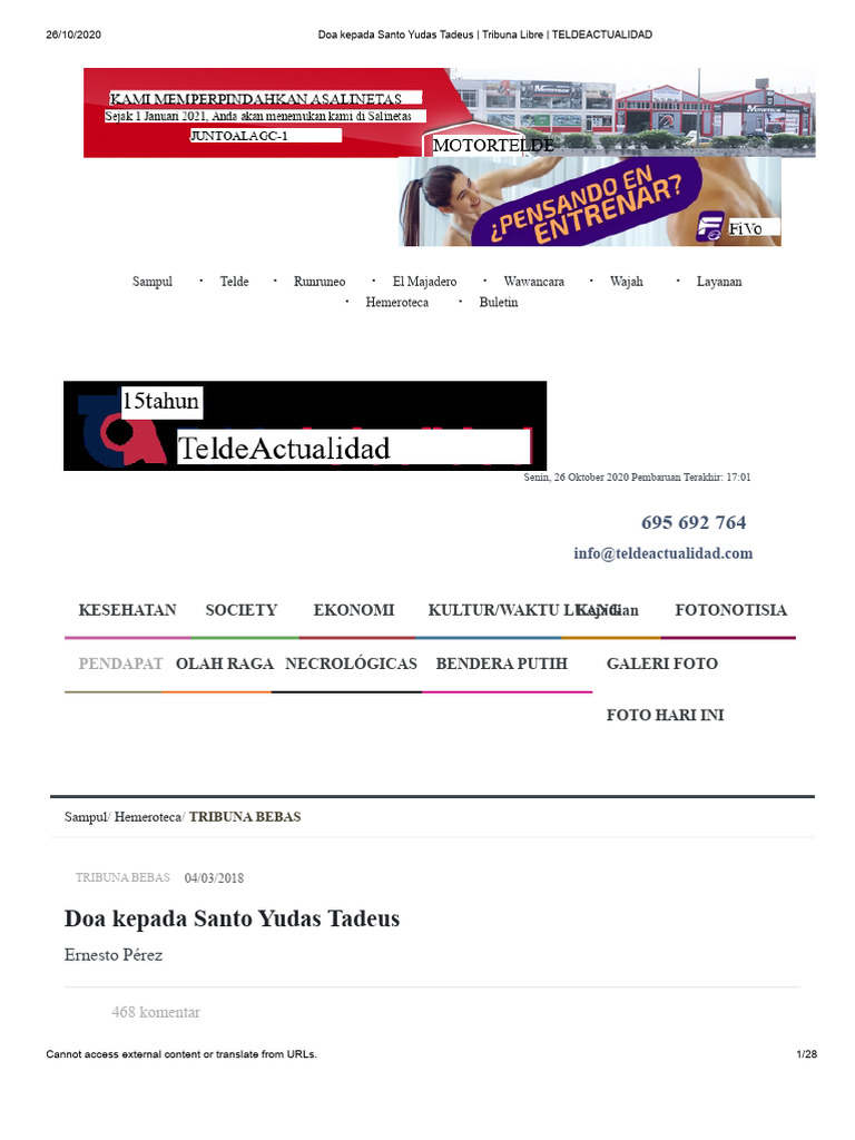 Doa Santo Yudas Tadeus untuk Harapan | PDF