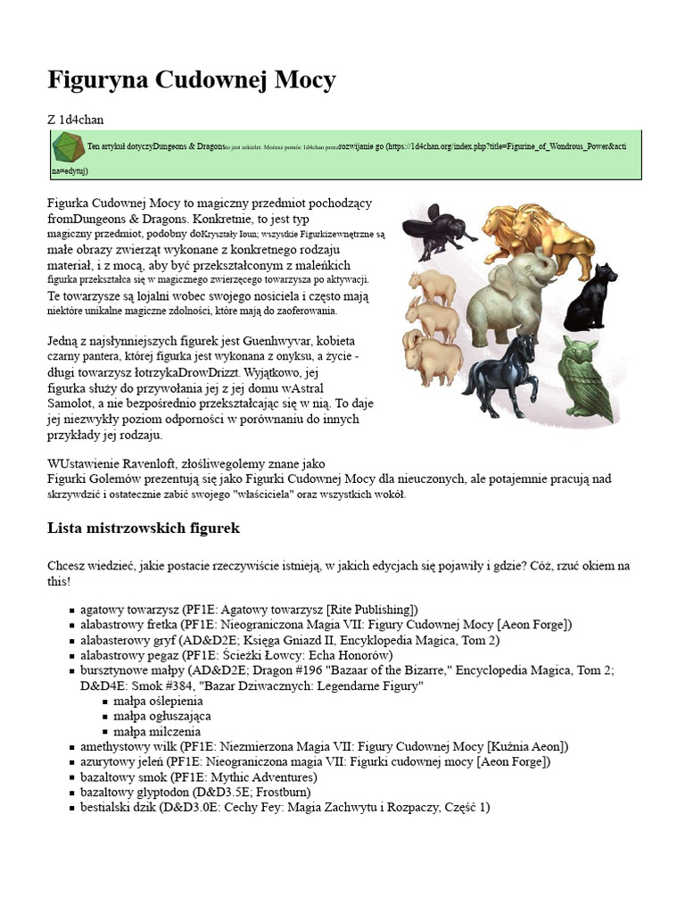 Figurka Cudownej Mocy - 1d4chan | PDF