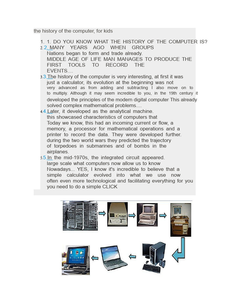 History of Computers for Kids | PDF