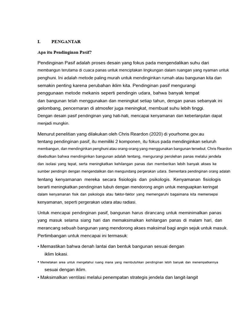 Prinsip Pendinginan Pasif | PDF