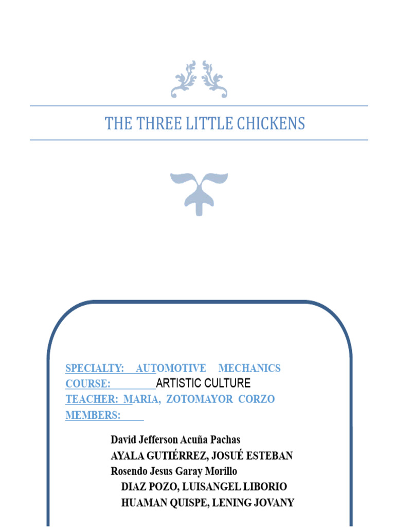 Three Little Pigs: A Modern Tale | PDF