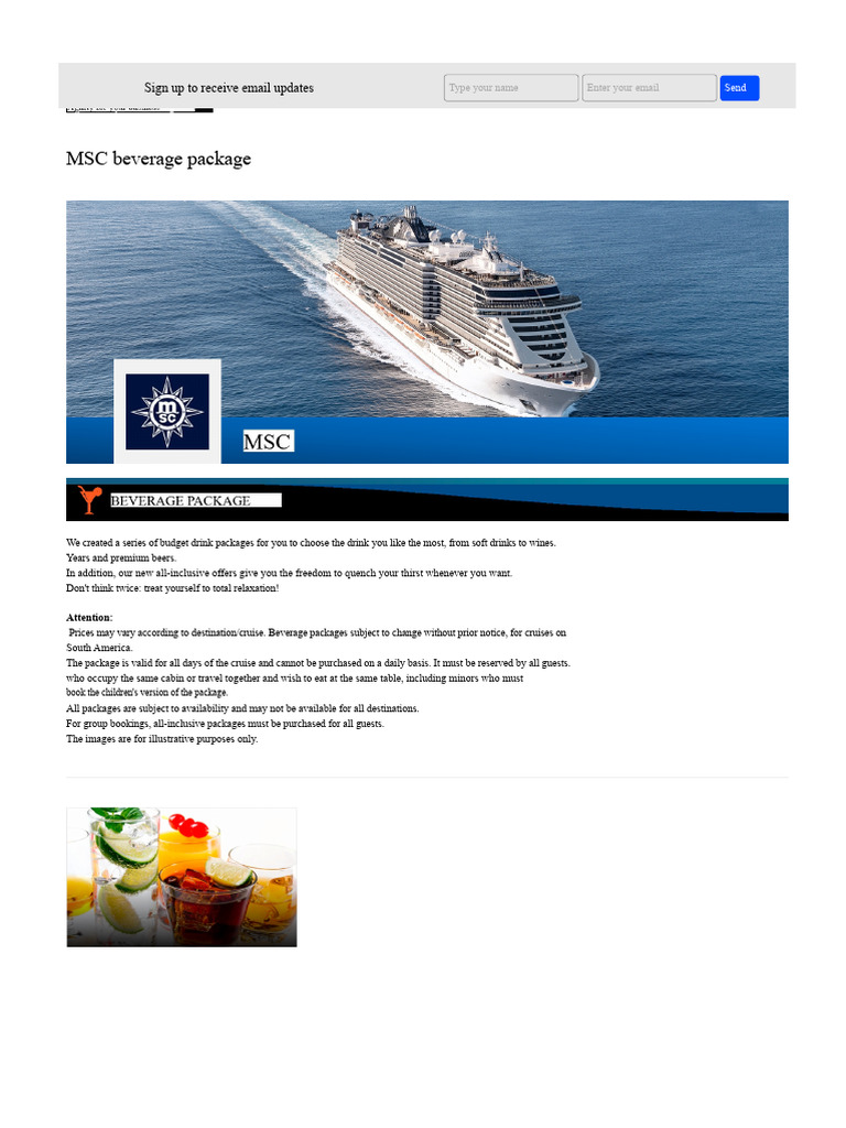 Msc Drink Packages Pdf