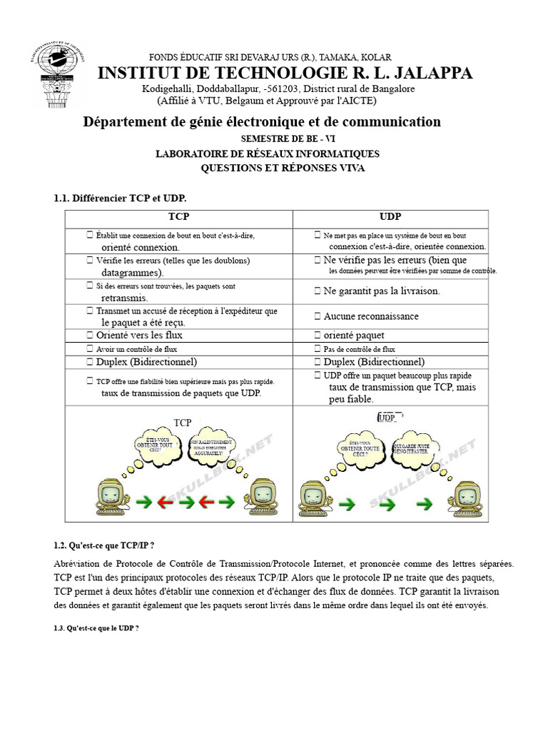 Questions et réponses sur les réseaux informatiques | PDF | Réseau ...