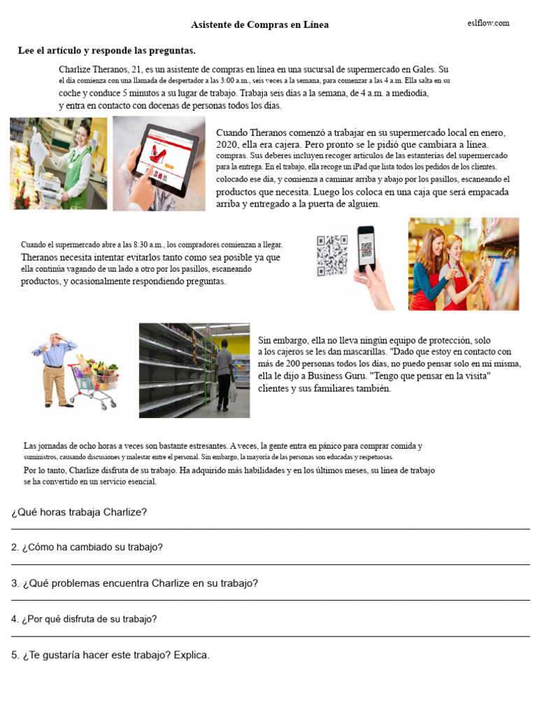 Asistente de Compras en Línea: Rutina y Desafíos | PDF | Supermercado