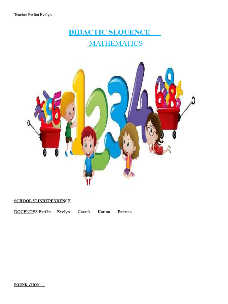 Mathematics Didactic Sequence for Teachers | PDF | Curriculum | Mathematics