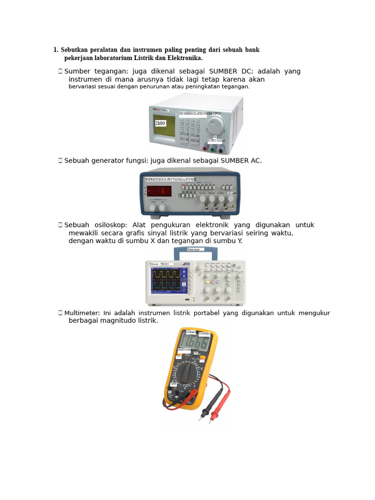 Peralatan Laboratorium Elektronika dan Keamanannya | PDF