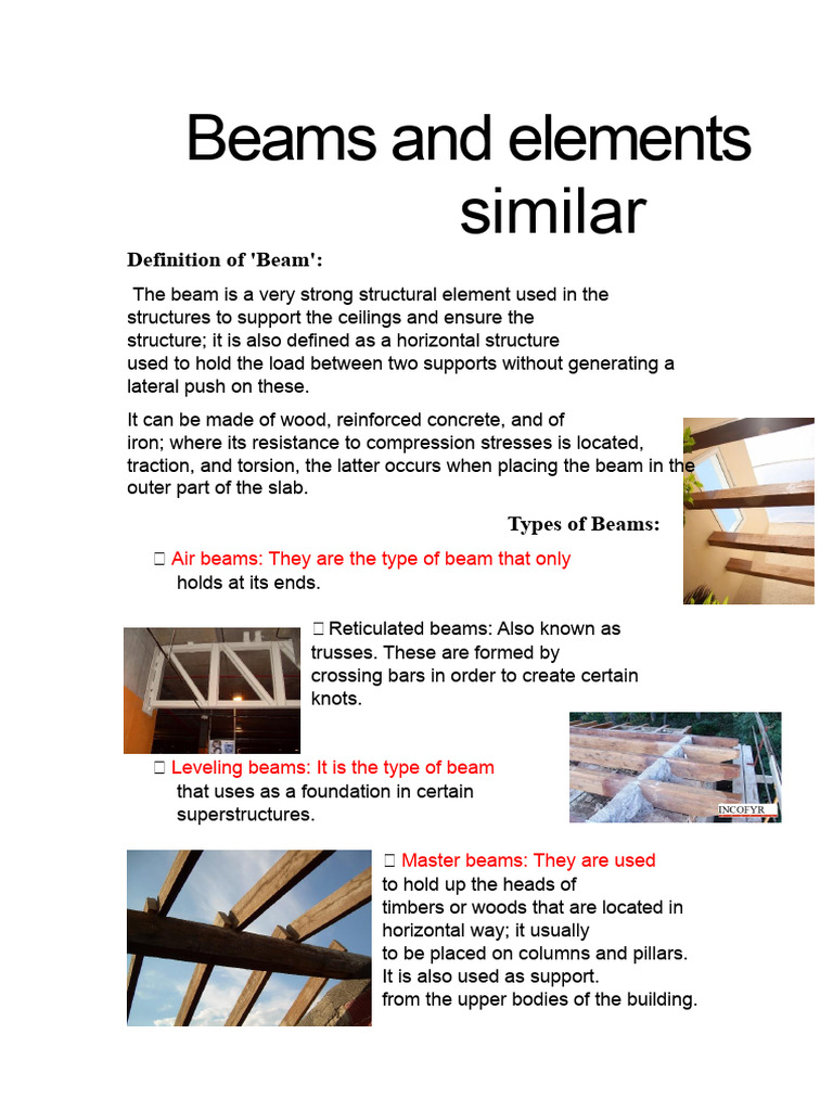 Types of Structural Beams and Elements | PDF | Beam (Structure ...