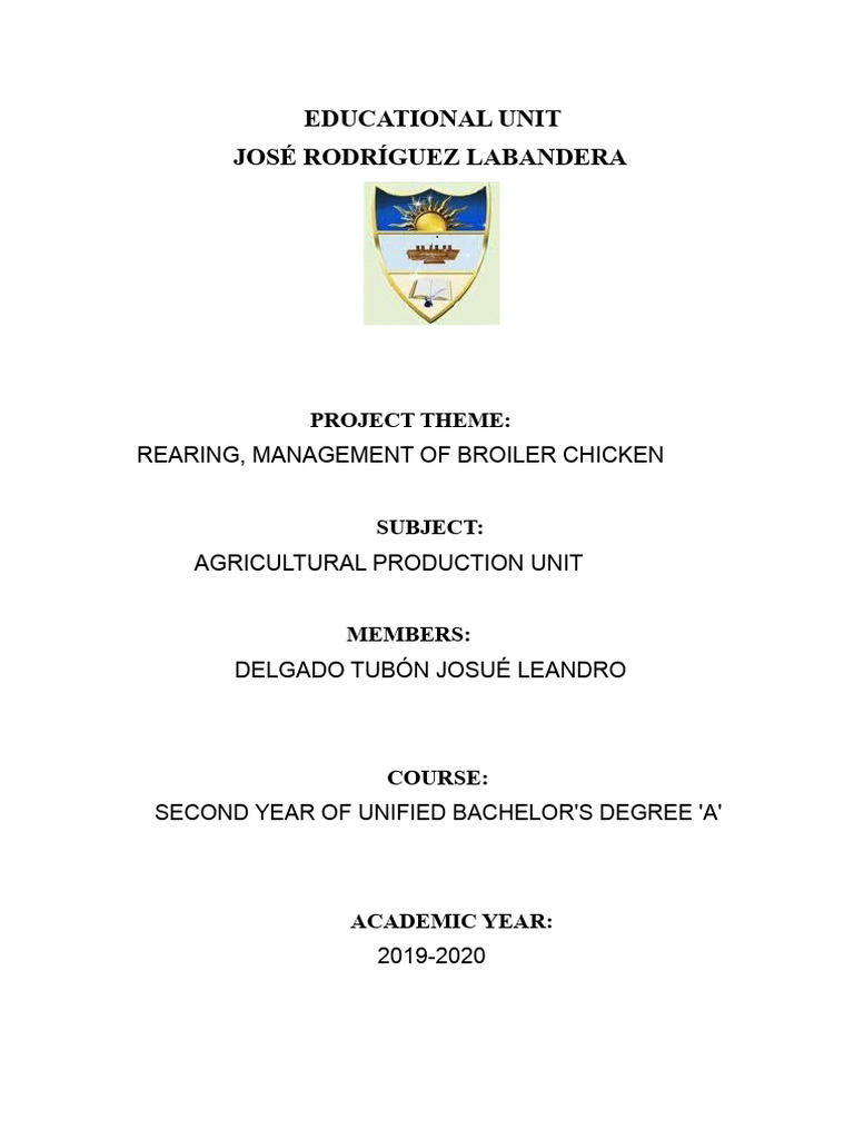 Broiler Chicken Project | PDF | Chicken | Poultry Farming
