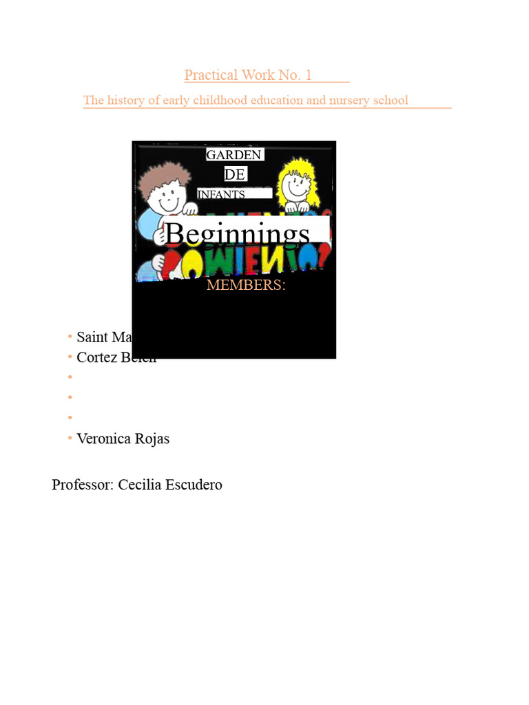 History of Early Childhood Education | PDF | Kindergarten | Preschool
