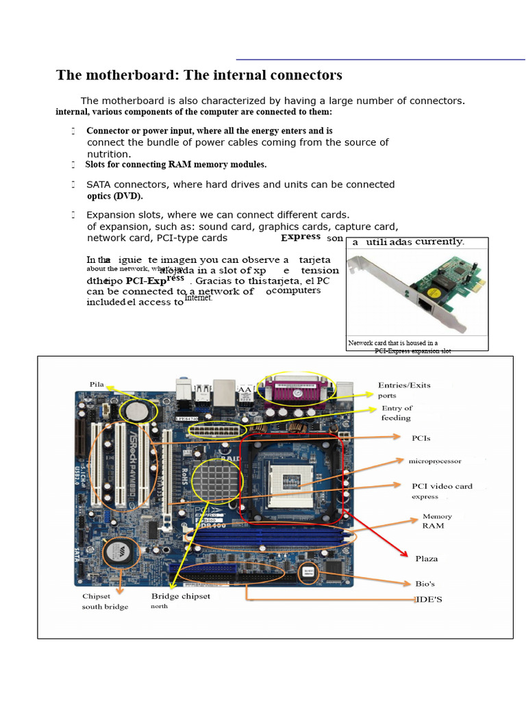The Motherboard - Internal Connectors | PDF