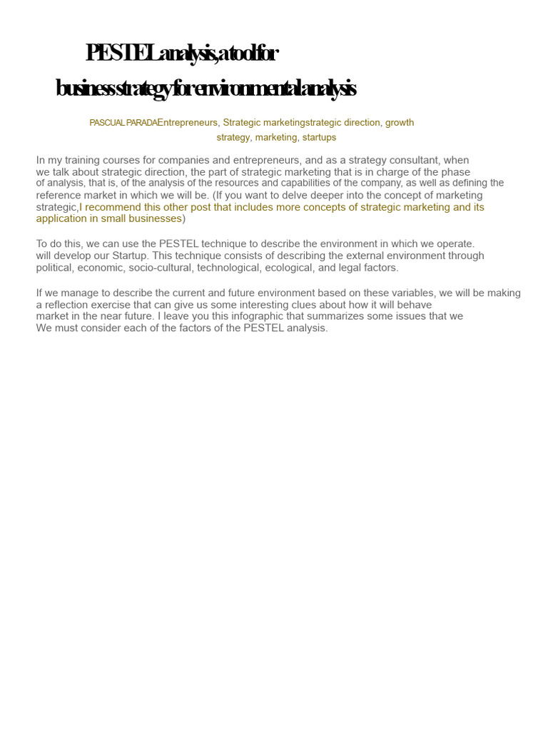 PESTEL Analysis | PDF | Inflation | Policy