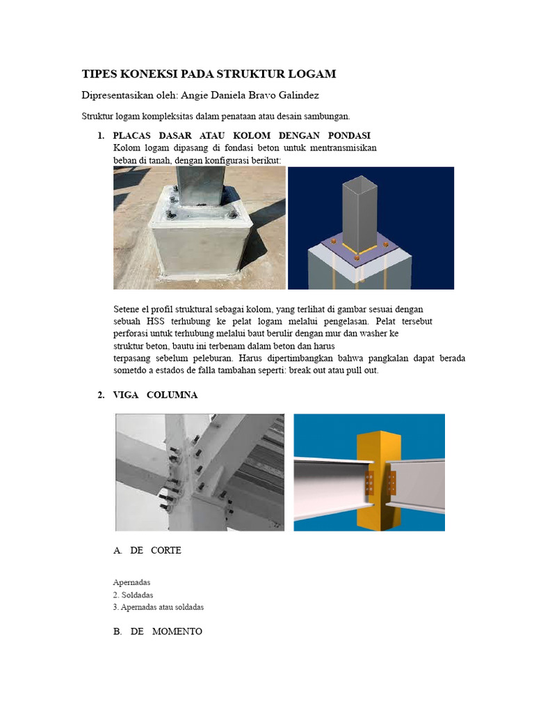 Jenis Koneksi Dalam Struktur Logam | PDF