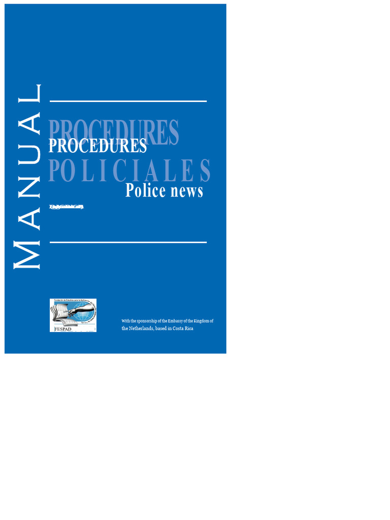 Police Procedures Manual Overview | PDF | Prosecutor | Police